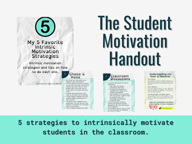 Student Motivation Handout – Teaching To A Riot